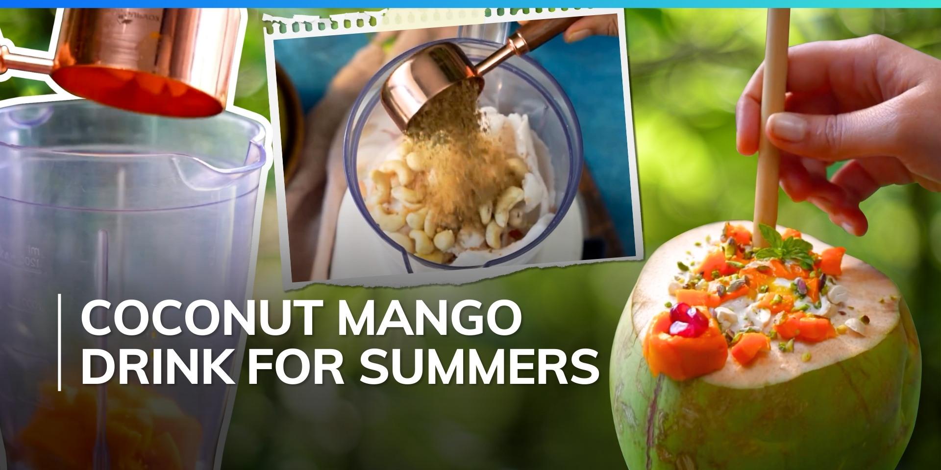 Perfect summer drink! Ditch boring milkshakes, try this coconut mango ...