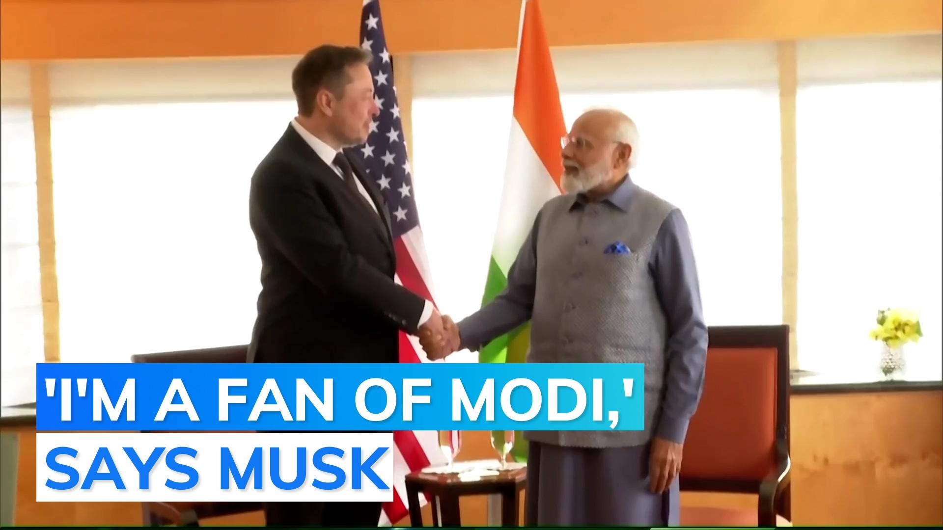 Watch: PM Modi, Elon Musk meet in New York | Editorji