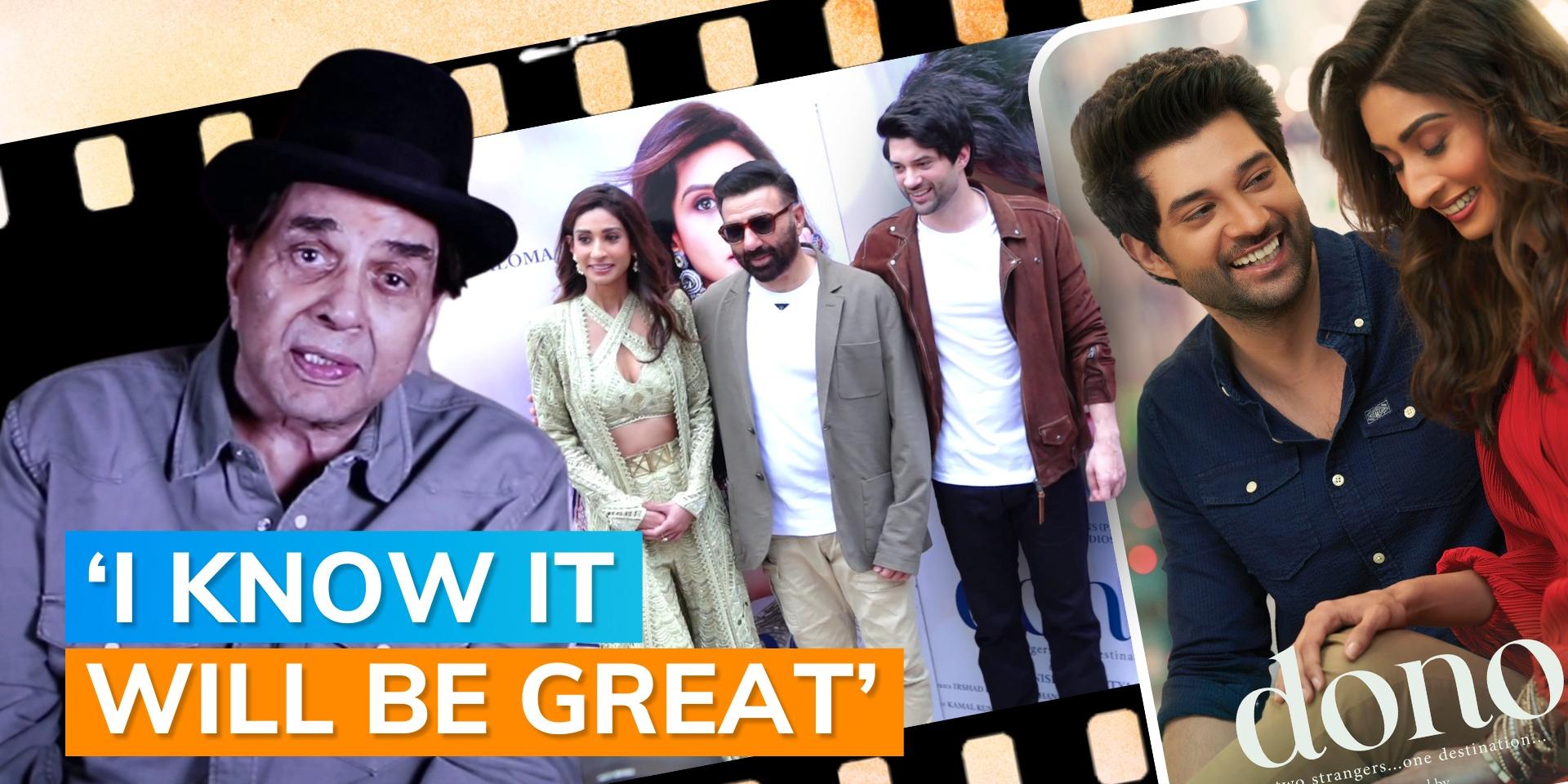 ‘Dono’ trailer launch: Dharmendra wishes grandson Rajveer and Paloma ...