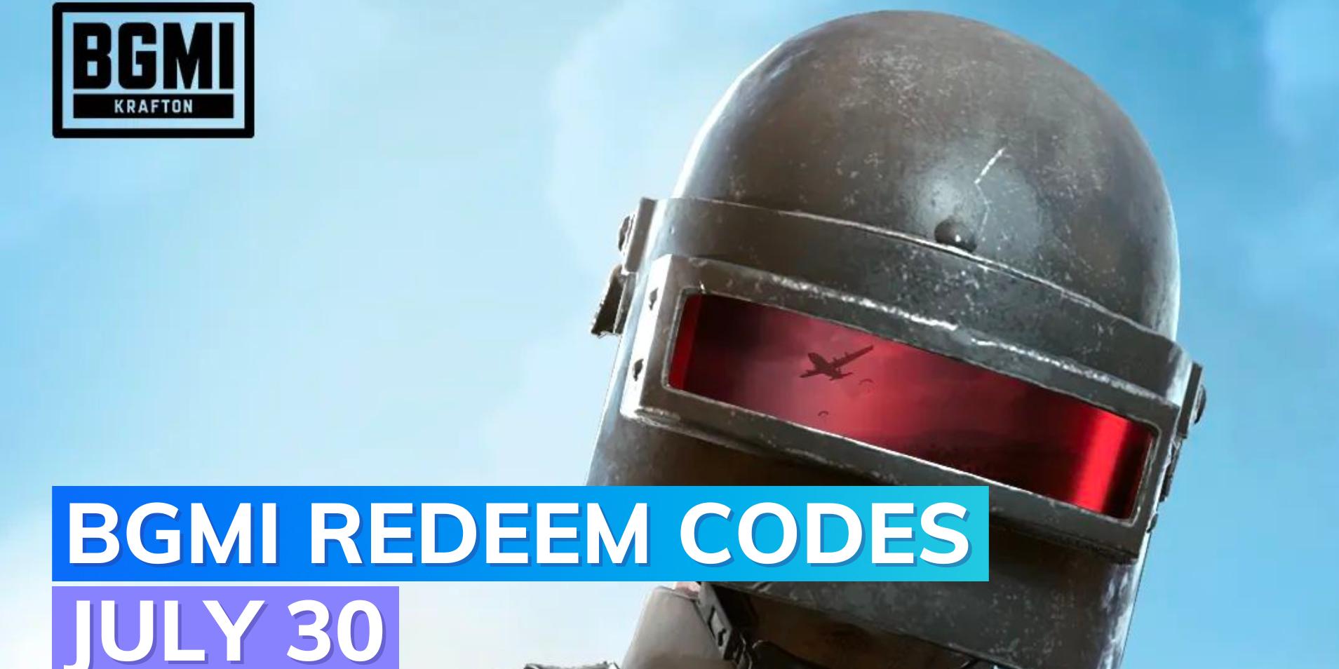 BGMI redeem codes Today 30 July 2023: Grab your free in-game items now! | Editorji
