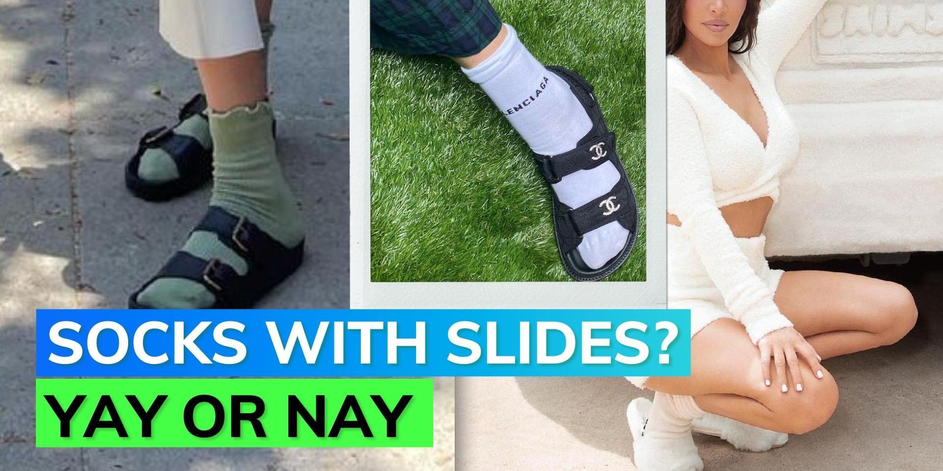Socks and slides! The new comfy fashion trend | Editorji