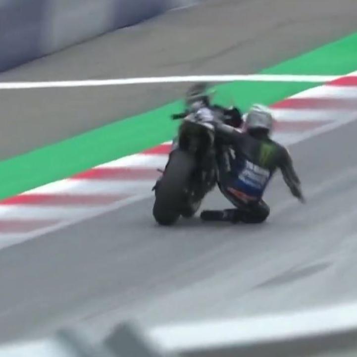 Watch! horror crash in MotoGP, rider safe | Editorji