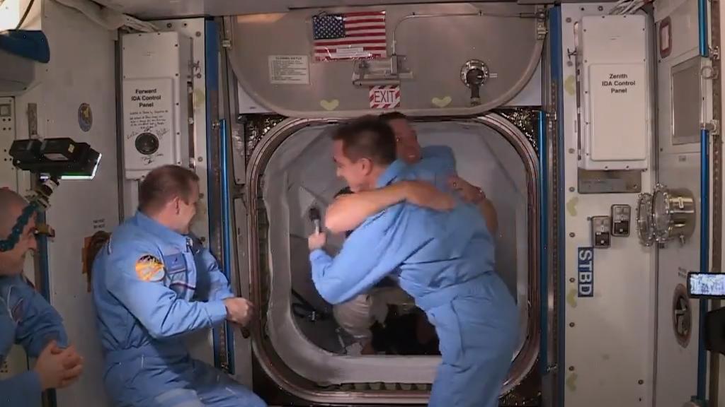 Astronauts hug in space, Twitter turns green with envy | Editorji