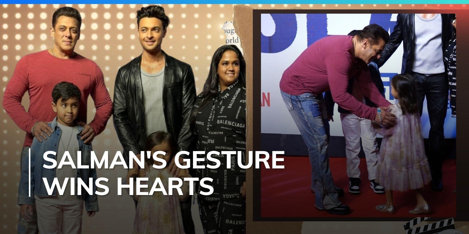 ‘Ruslaan’ premiere: Salman Khan kisses Aayush Sharma‘s kids; Pulkit ...