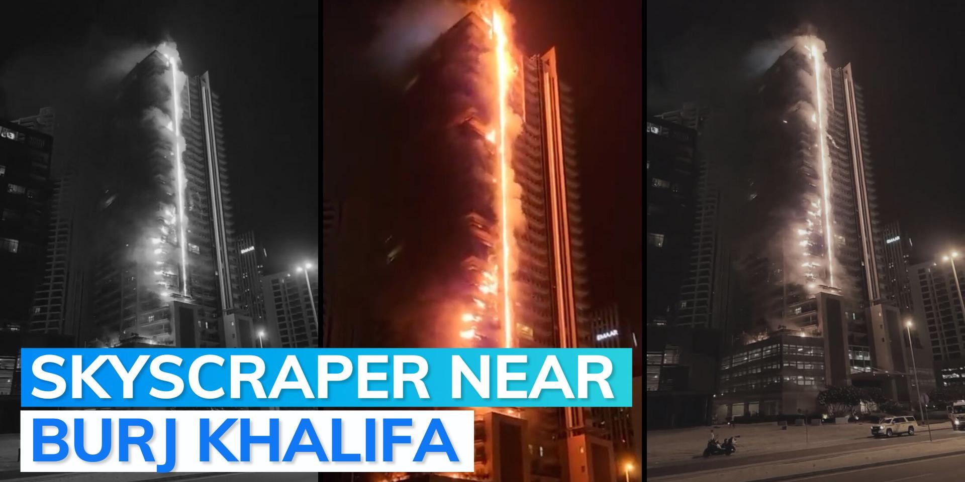 Video: Blaze engulfs 35-story high-rise building in Dubai | Editorji