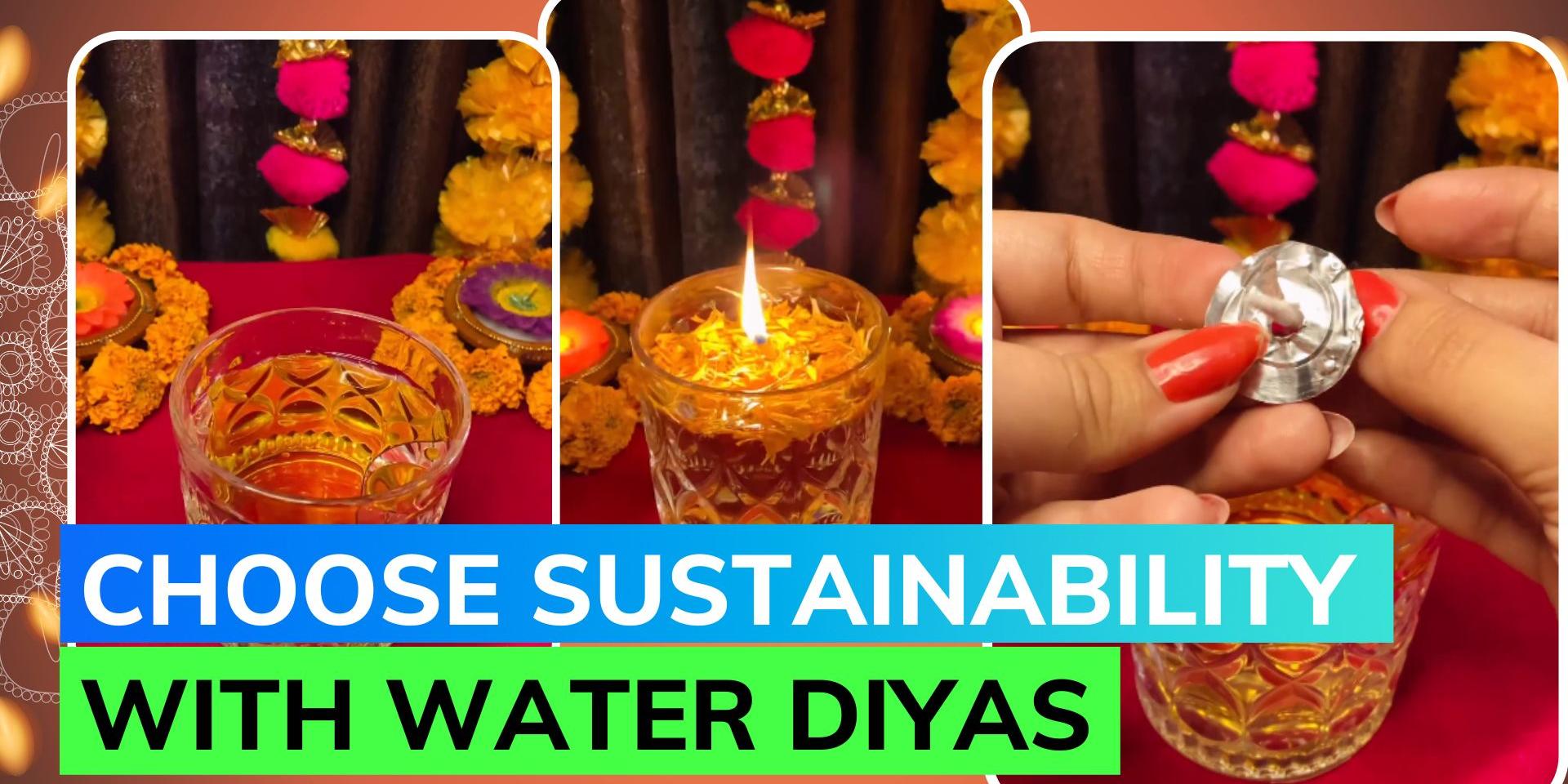 This Diwali make DIY water diya for your home with simple household ...