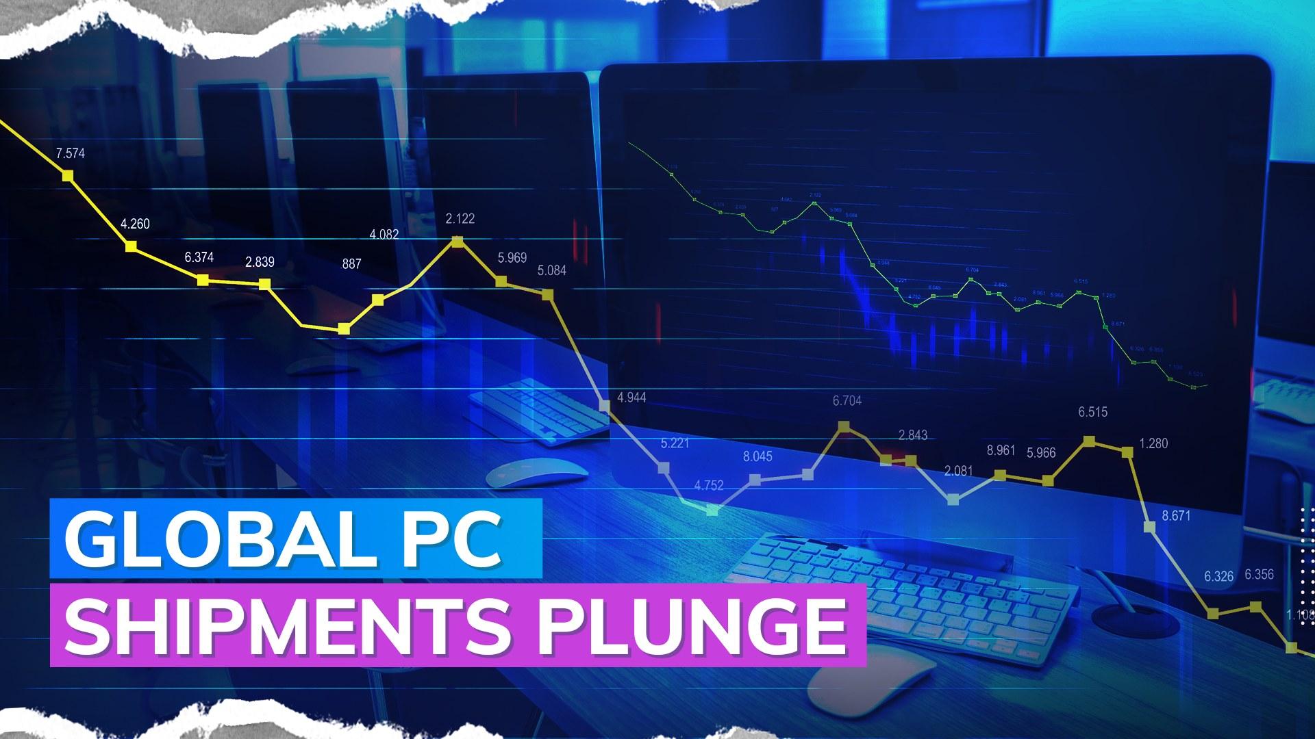 Global personal computer shipments plunge ; Apple reports steepest fall ...