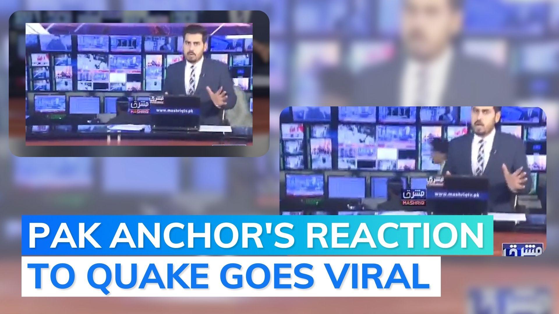 Watch what Pakistani news anchor did during strong earthquake | Editorji