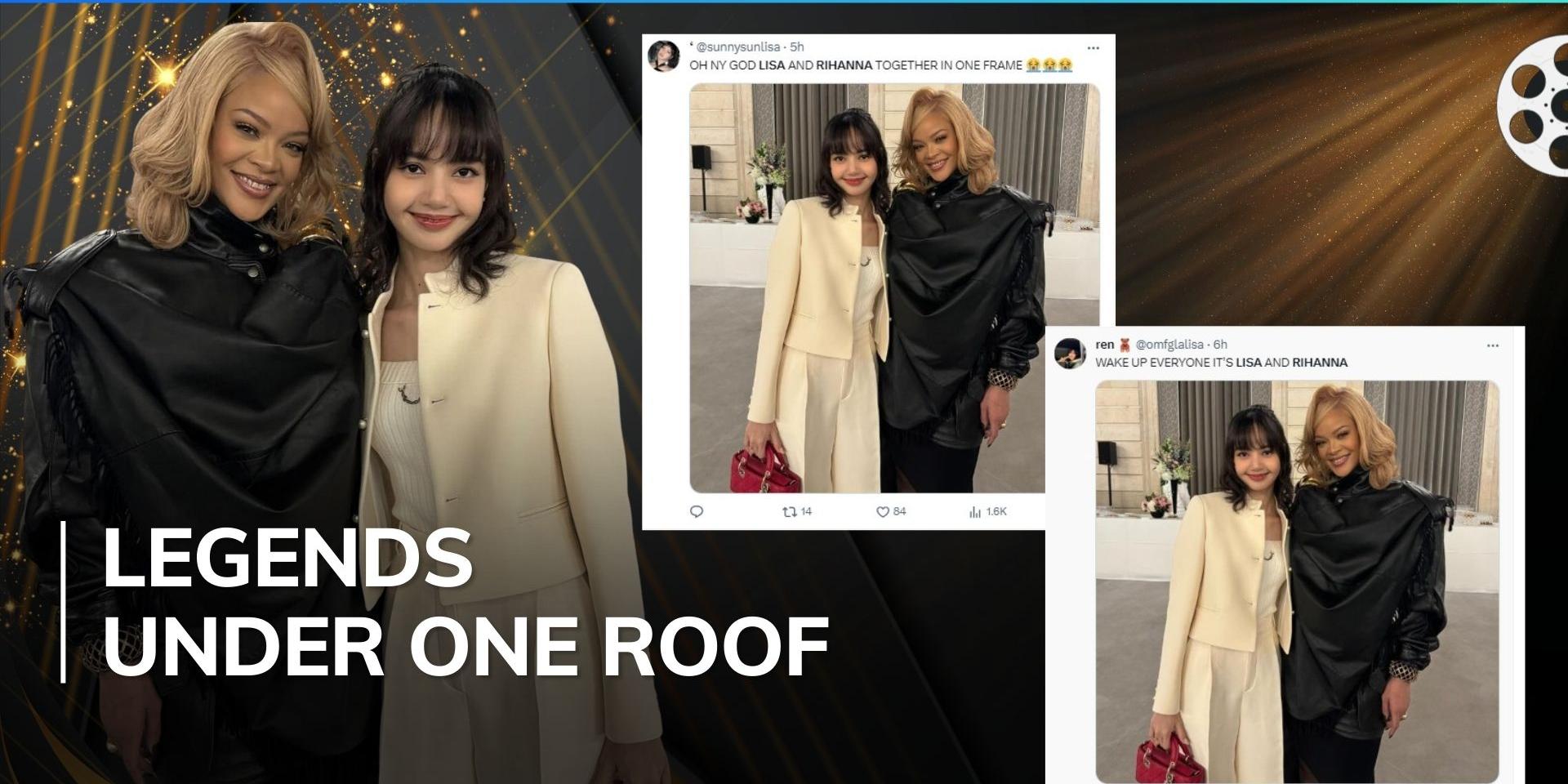 BLACKPINK‘s Lisa and Rihanna pose together for a photograph; Internet ...