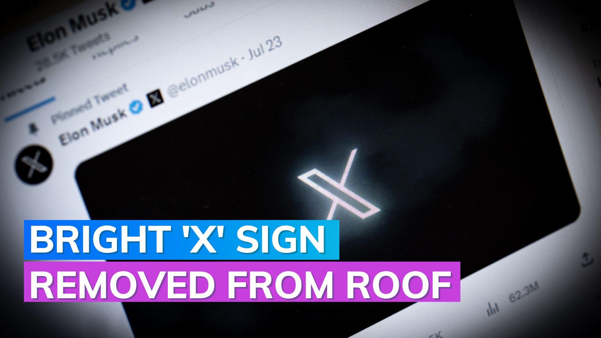 Elon Musk removes giant, flashing X sign after furore | Editorji