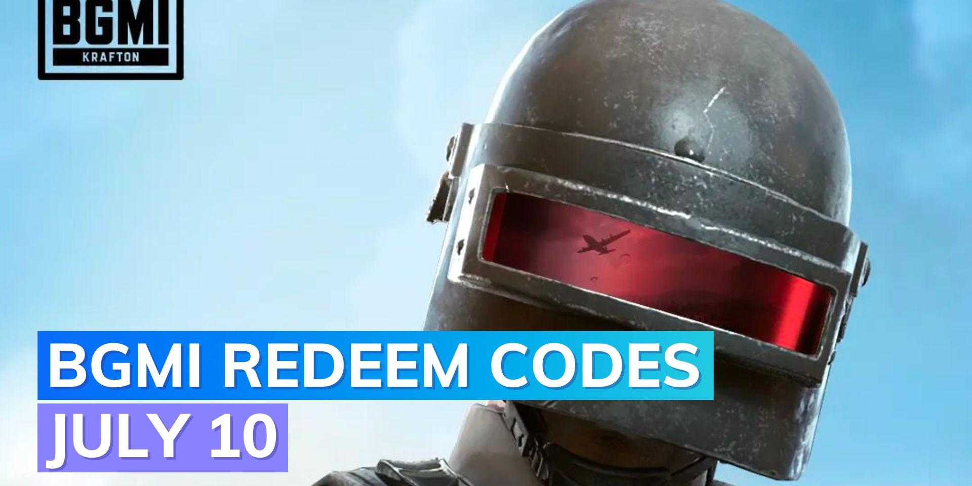 BGMI redeem codes Today 10 July 2023: Get greatest gifts & weapons ...