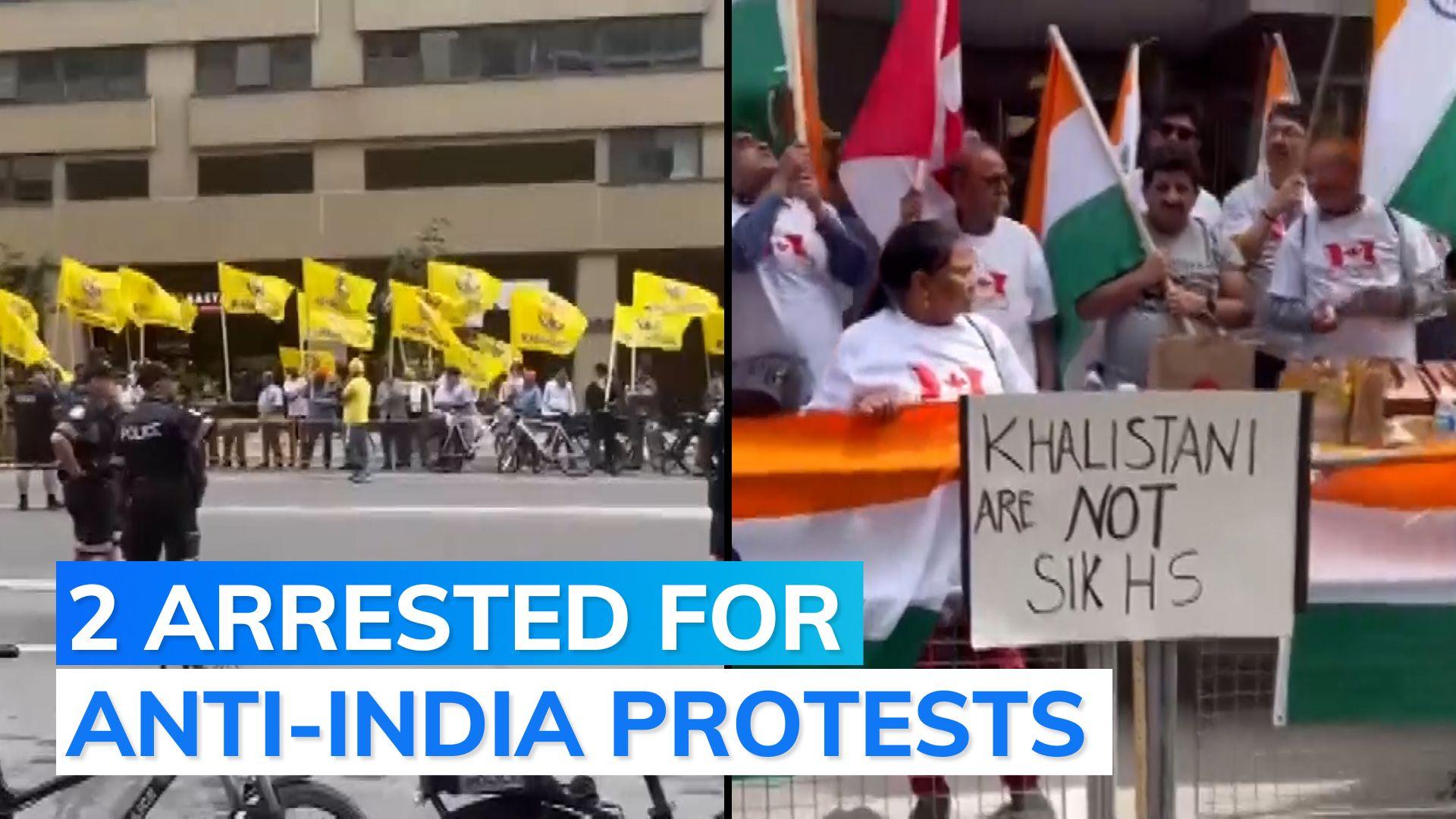 Pro-Khalistan rally: two protesters taken in custody from outside ...