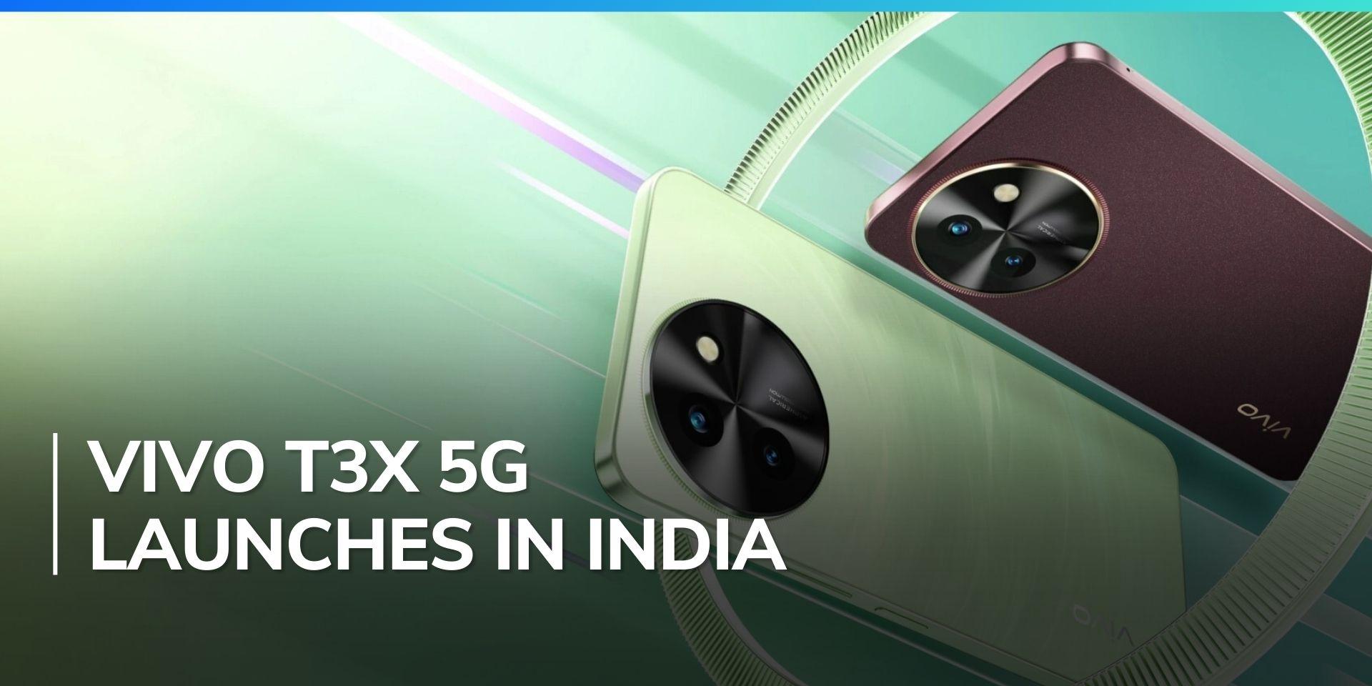 Vivo T3x 5G launched in India; features 6000mAh battery, 120Hz display ...
