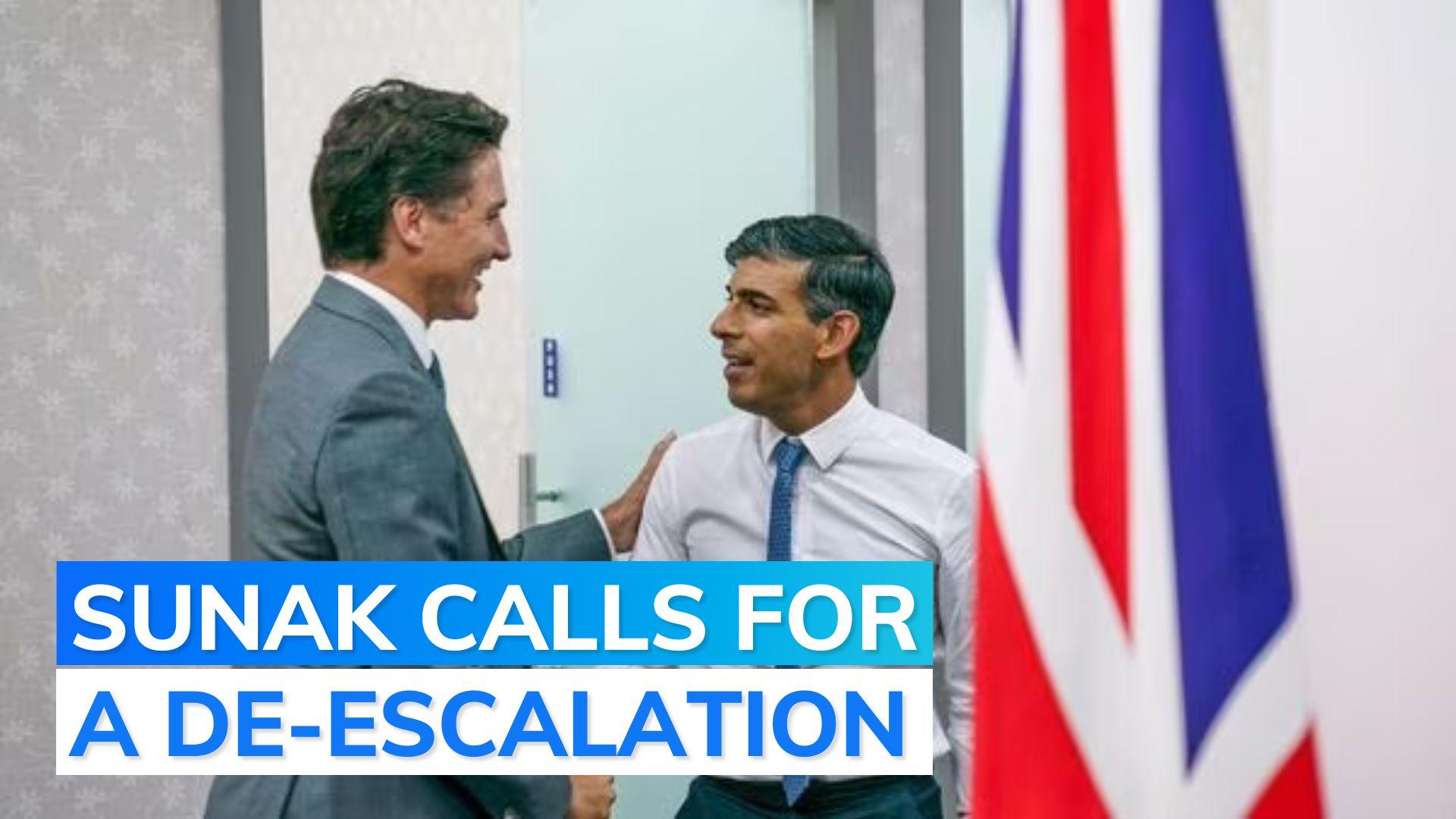 Amid India-Canada diplomatic issue, UK PM Rishi Sunak hopes for de-escalation | Editorji