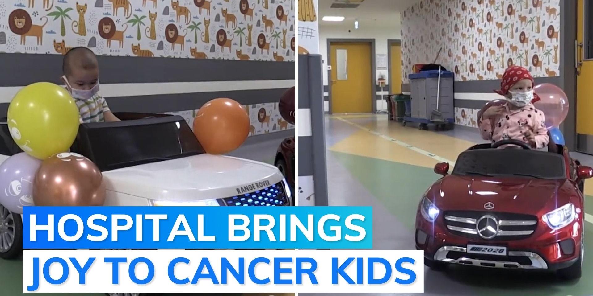 Watch: kids drive to cancer treatment ward in toy cars at Turkish ...