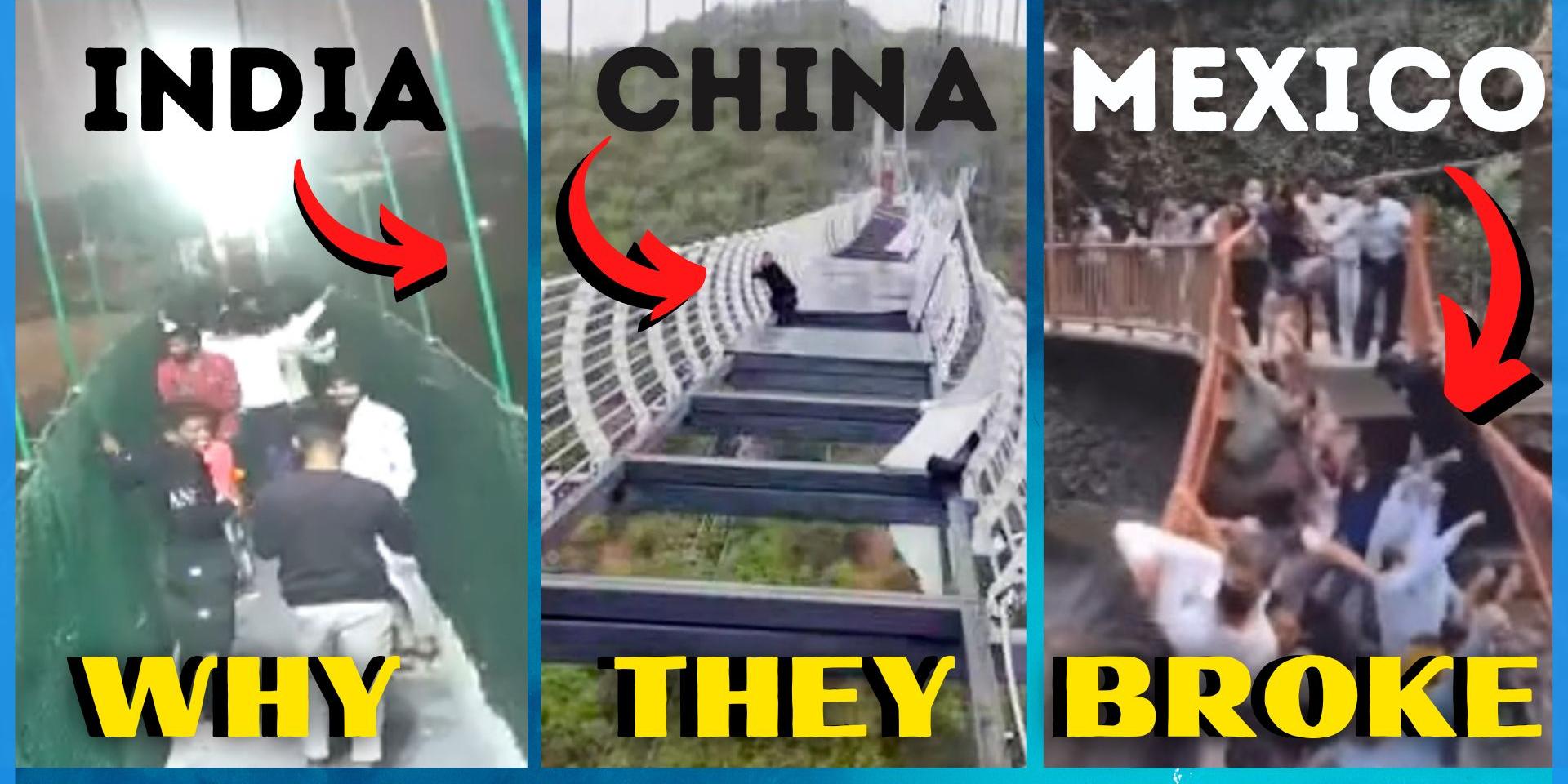 Comparison: suspension bridge collapse in Morbi, China, USA, Canada ...