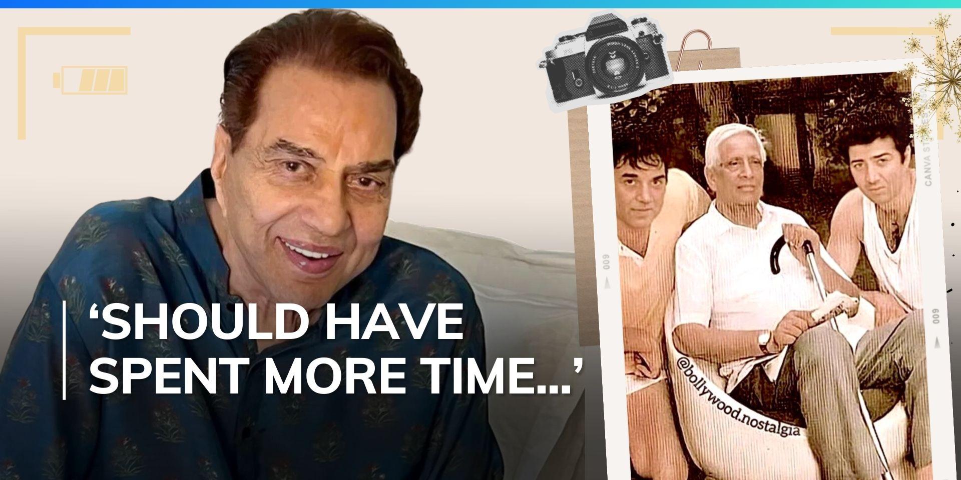 Dharmendra shares unseen photo with father Kewal Kishan and son Sunny Deol, shares his regret ...