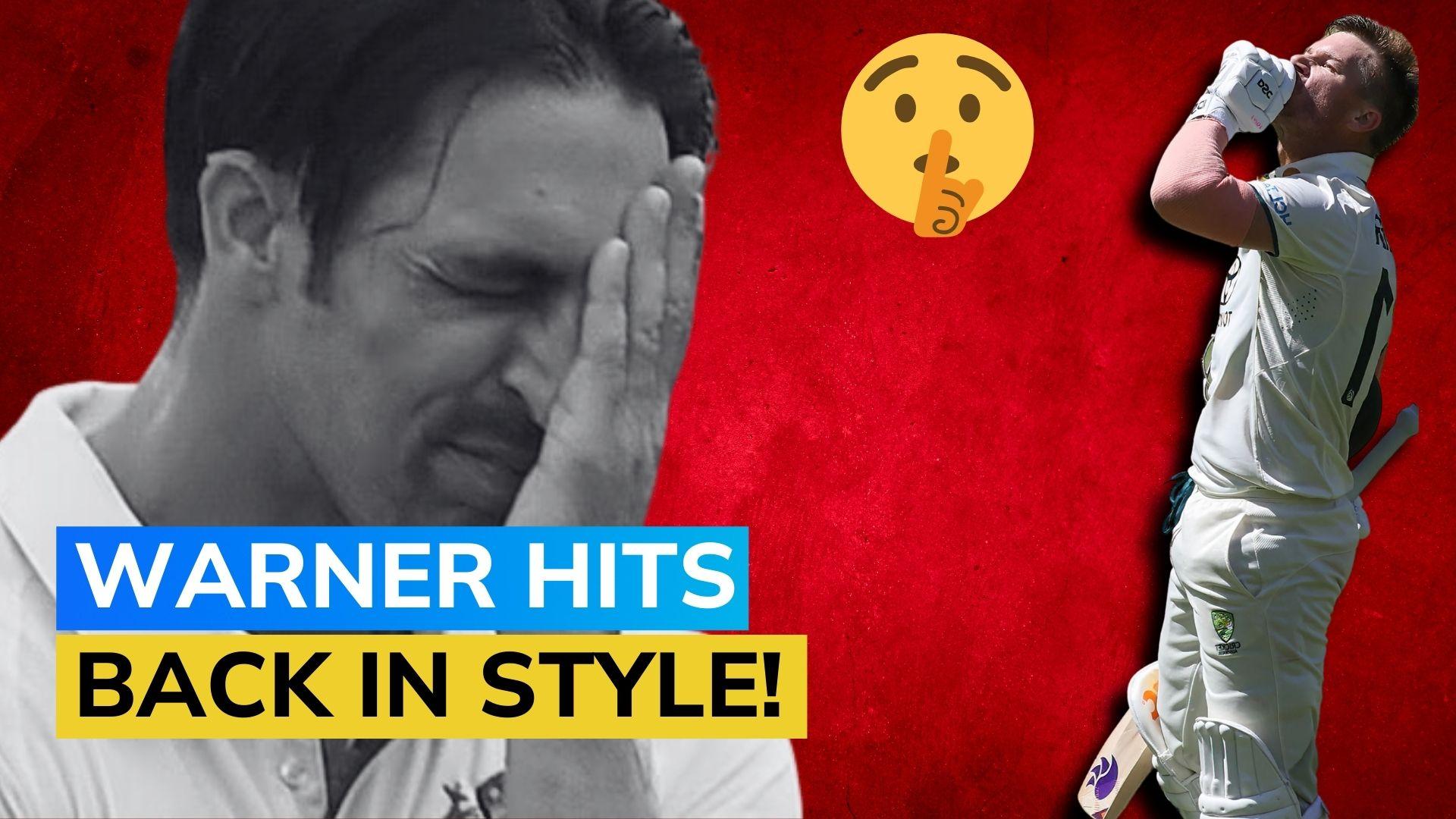 Watch: David Warner targets Mitchell Johnson with ‘shush’ gesture after ...