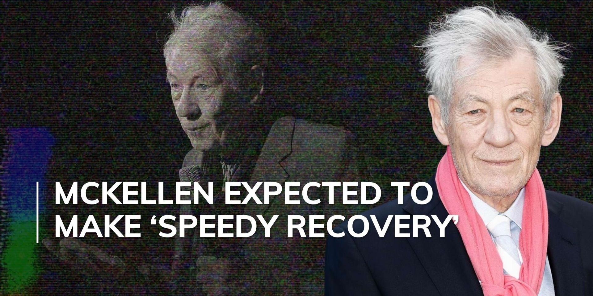 Sir Ian McKellen rushed to the hospital after falling off stage during ...