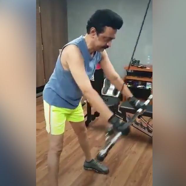 Tamil Nadu CM MK Stalin hits the gym, gives fitness goals. Watch | Editorji