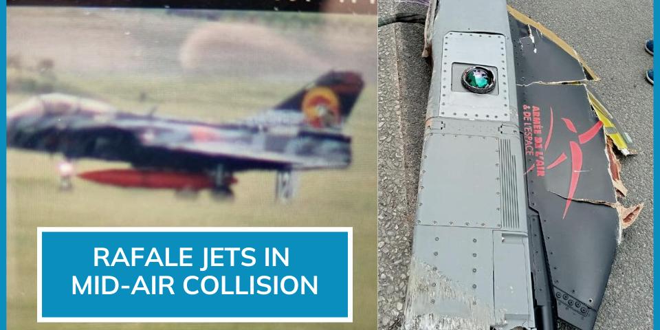 Rafale jets crash mid-air: collision during air show in France. Watch ...