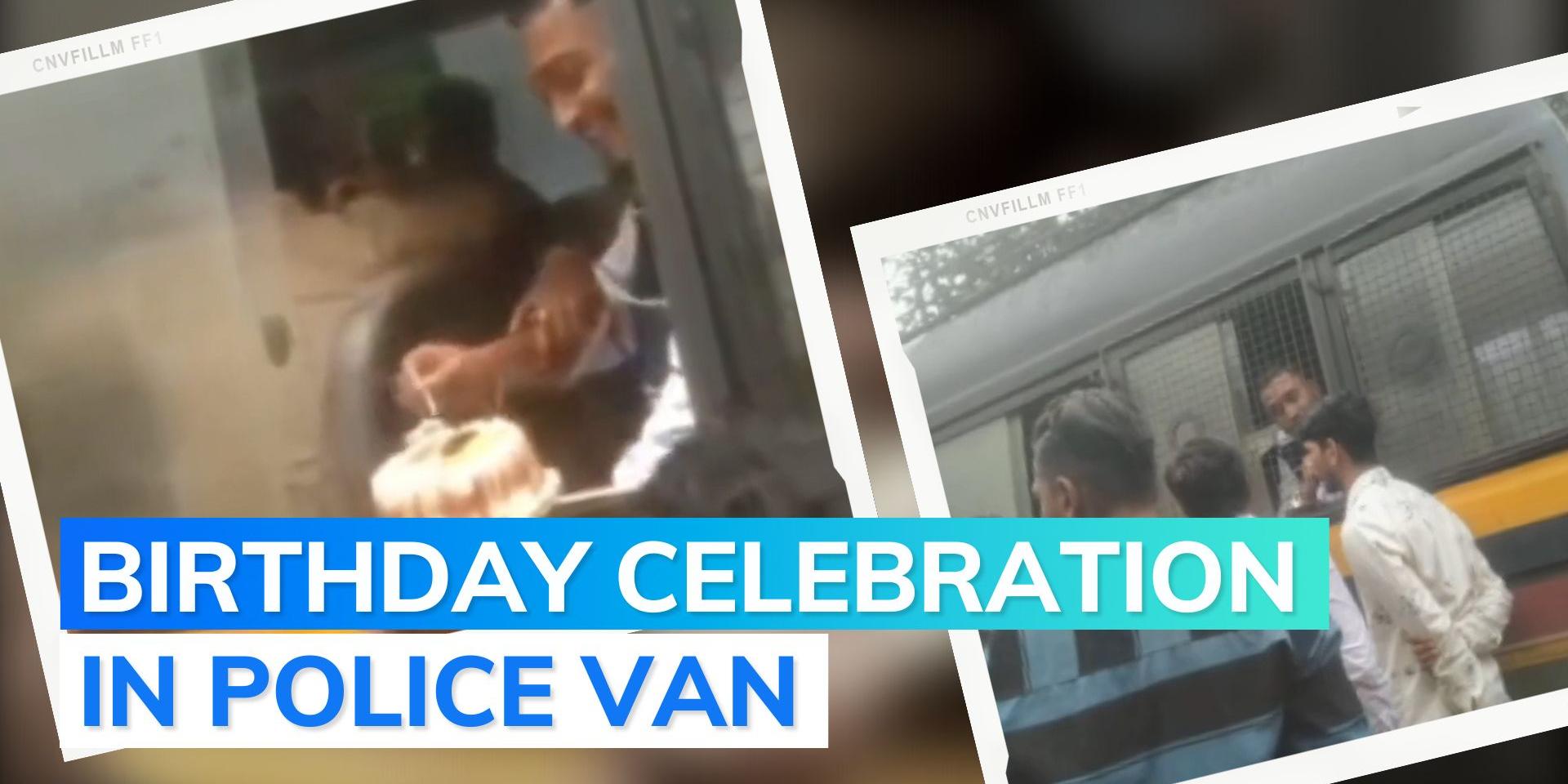 Video: Maharashtra gangster cuts birthday cake in police van | Editorji