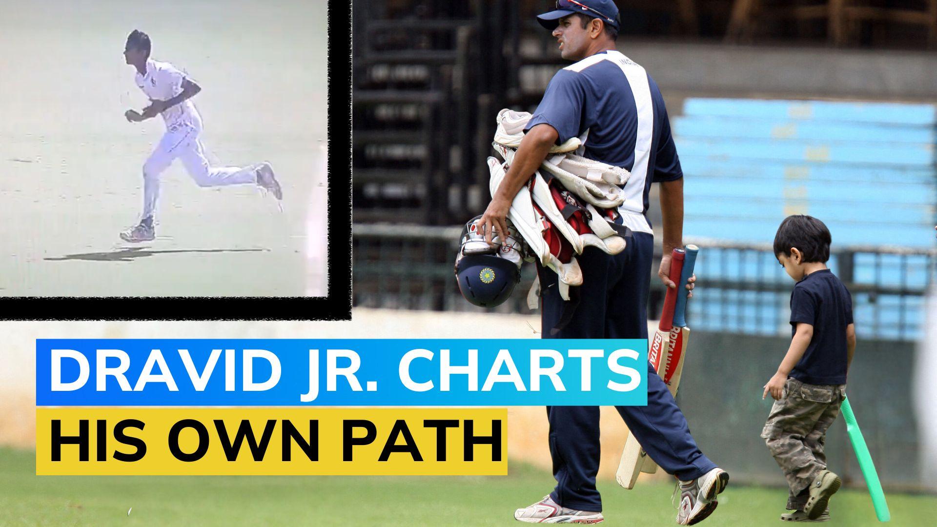 Watch: India great Rahul Dravid‘s son Samit bowls in crucial Cooch ...