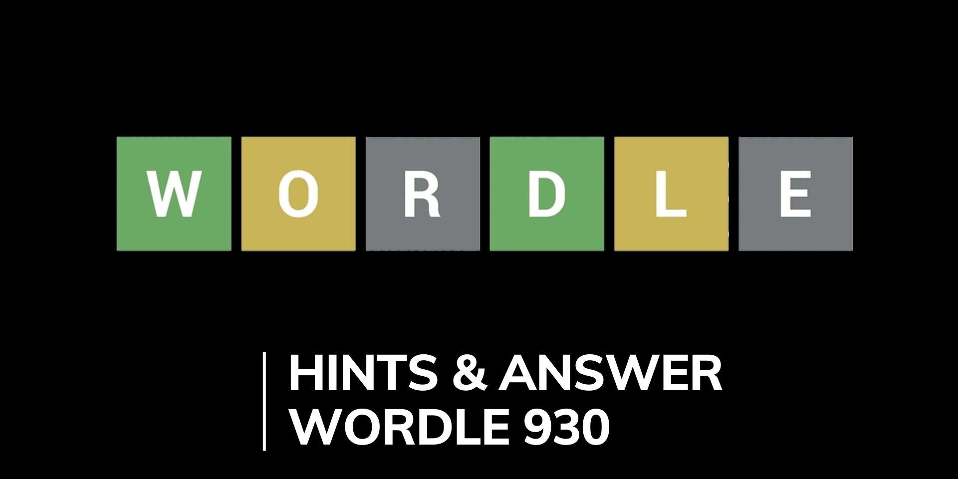 Wordle 930 Hints and Solution for January 5, 2024: Ready to level up ...