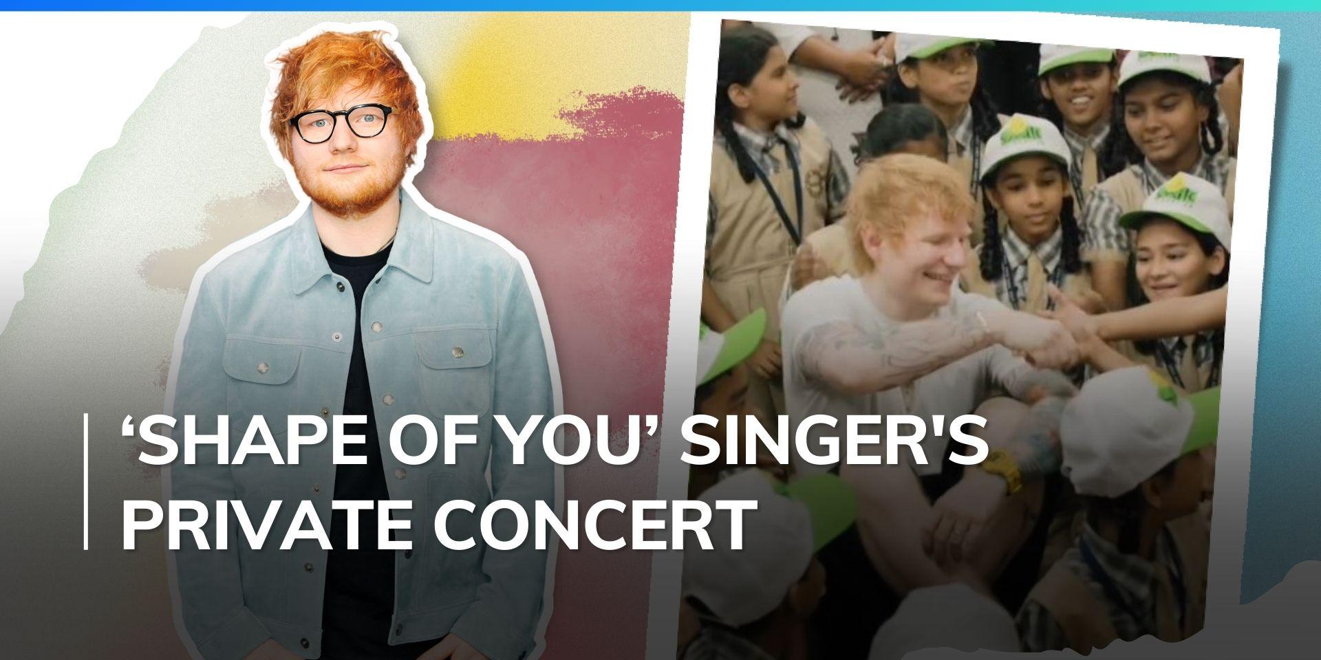 Watch: Ed Sheeran surprises school students in Mumbai, sings with ...