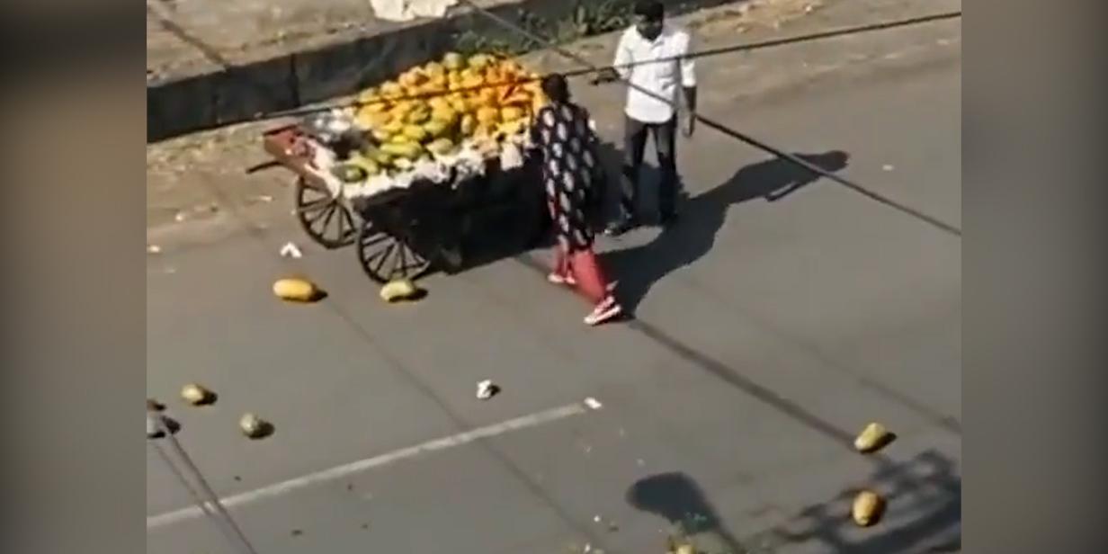 Bhopal: Woman goes bananas after papaya vendor hit her car. See what ...