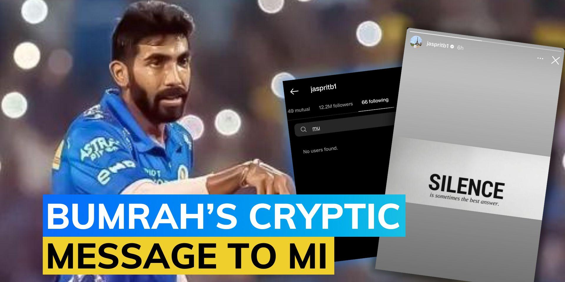 Jasprit Bumrah unfollows Mumbai Indians amidst Hardik Pandya‘s inclusion in squad | Editorji
