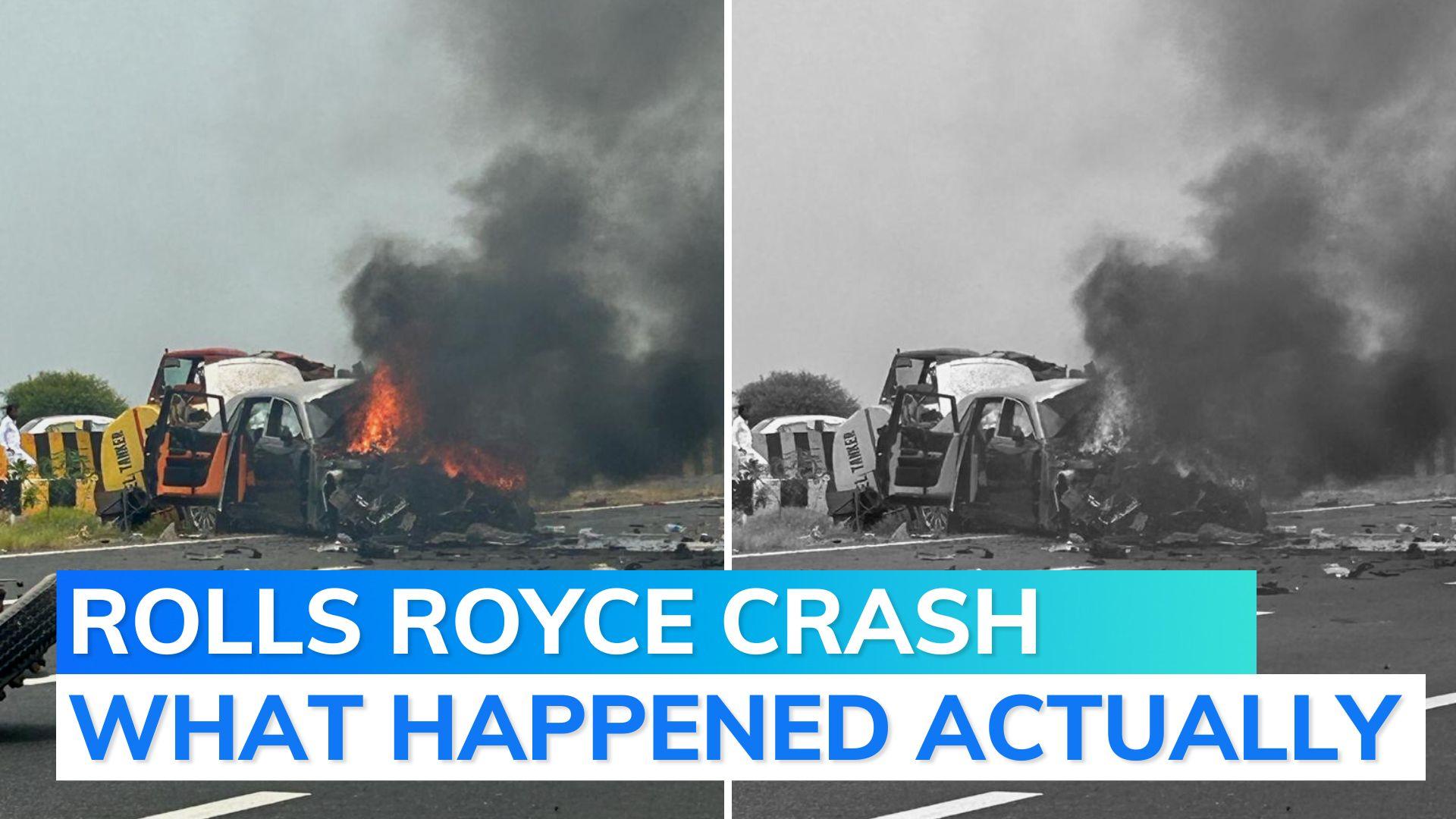 Rolls Royce crash: CCTV reveal ultra luxury car hit tanker from behind ...