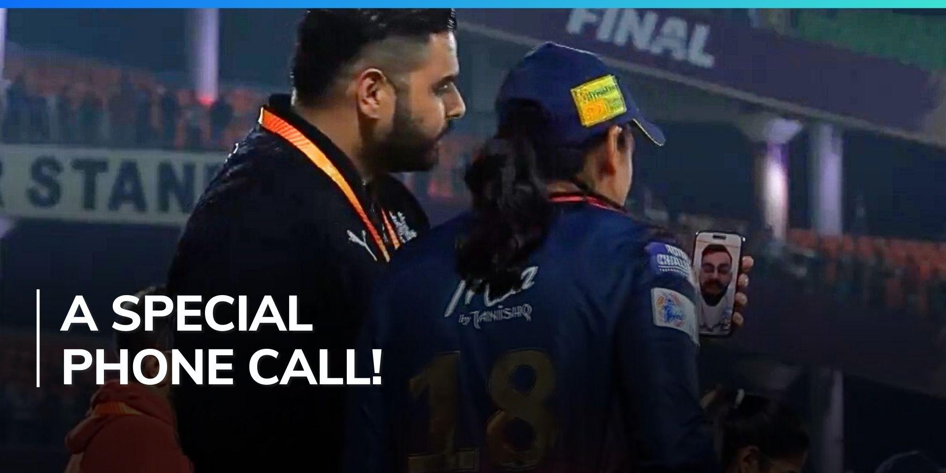 Watch! Virat Kohli video calls Smriti Mandhana after RCB win WPL 2024 | Editorji