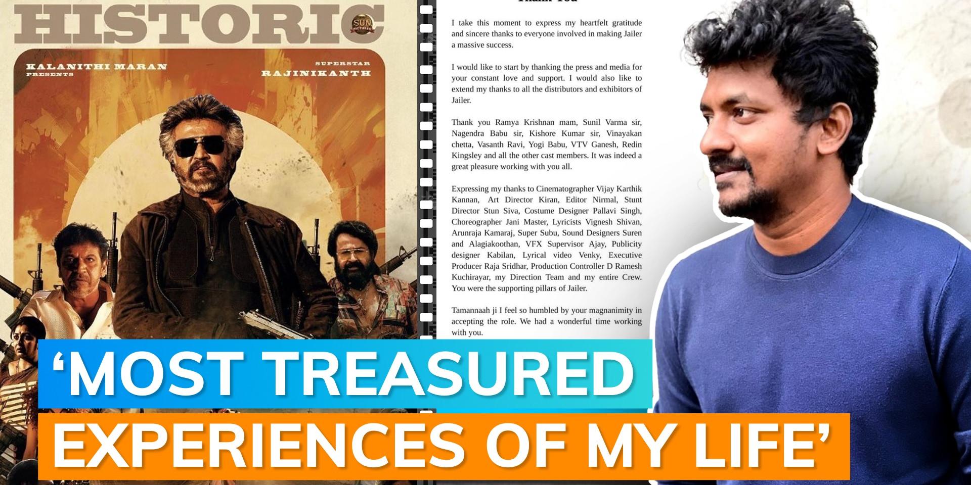 ‘Jailer’ director Nelson Dilipkumar pens note for Rajinikanth: ‘Your phenomenon has pushed ...