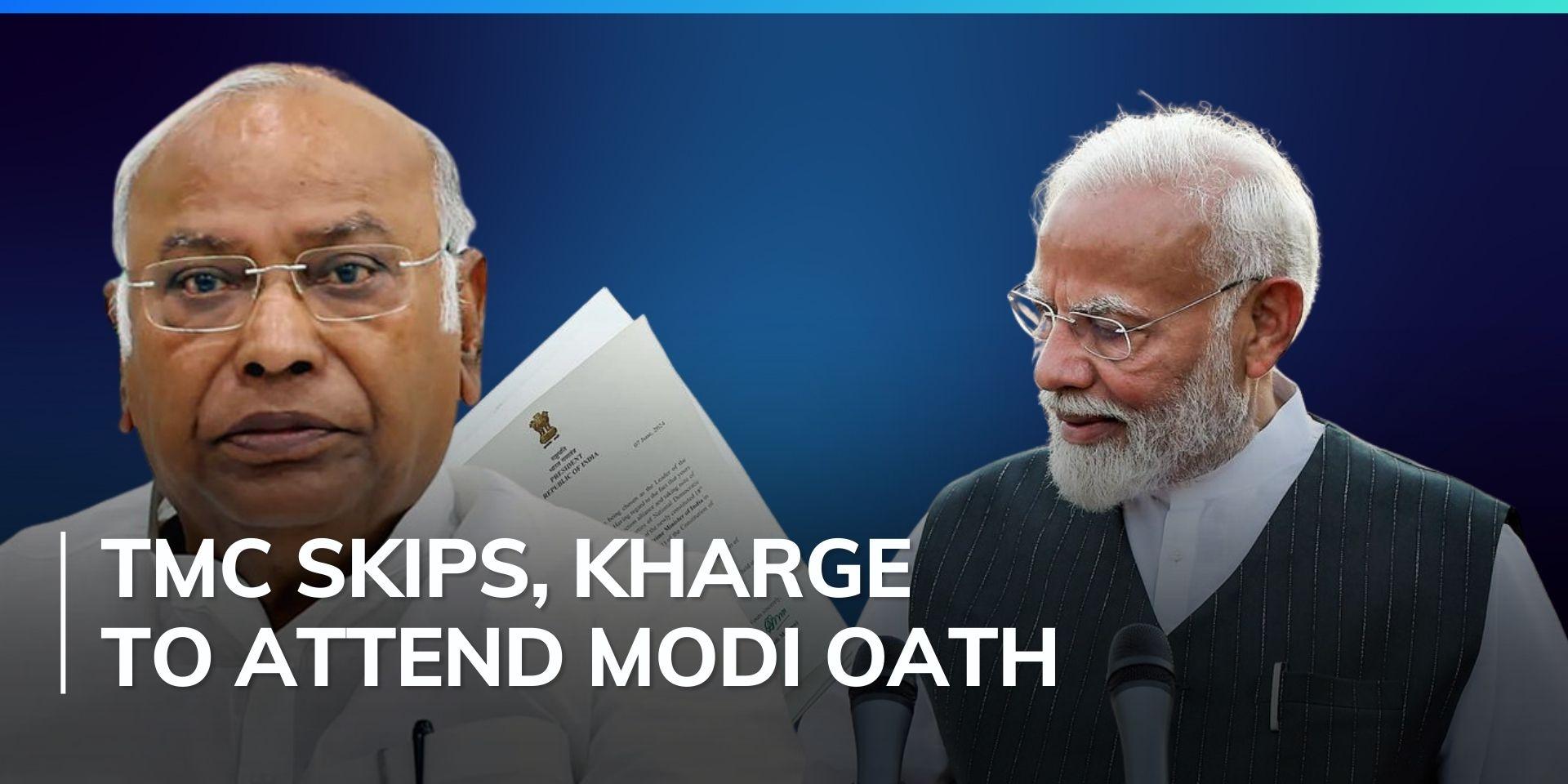 Narendra Modi to take oath today: Congress president Mallikarjun Kharge to attend ceremony ...