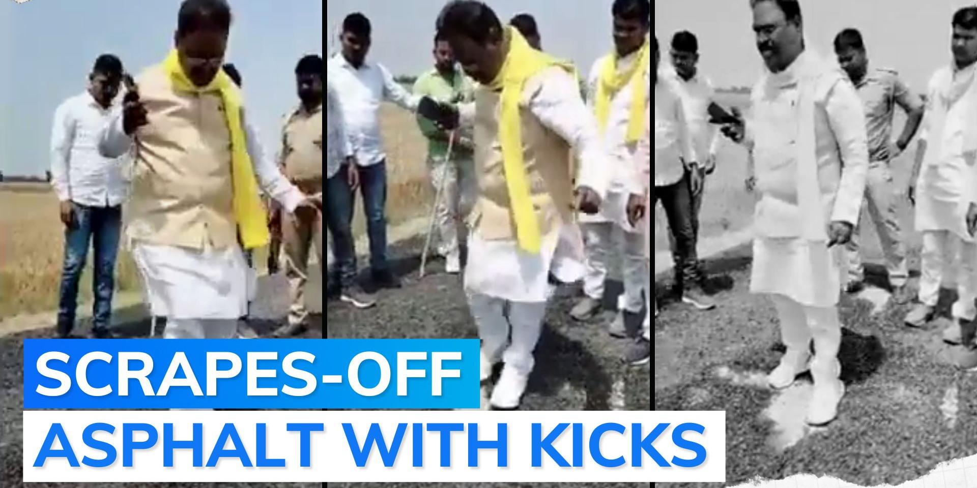 Watch: UP MLA reprimands contractor for poor road quality in viral ...