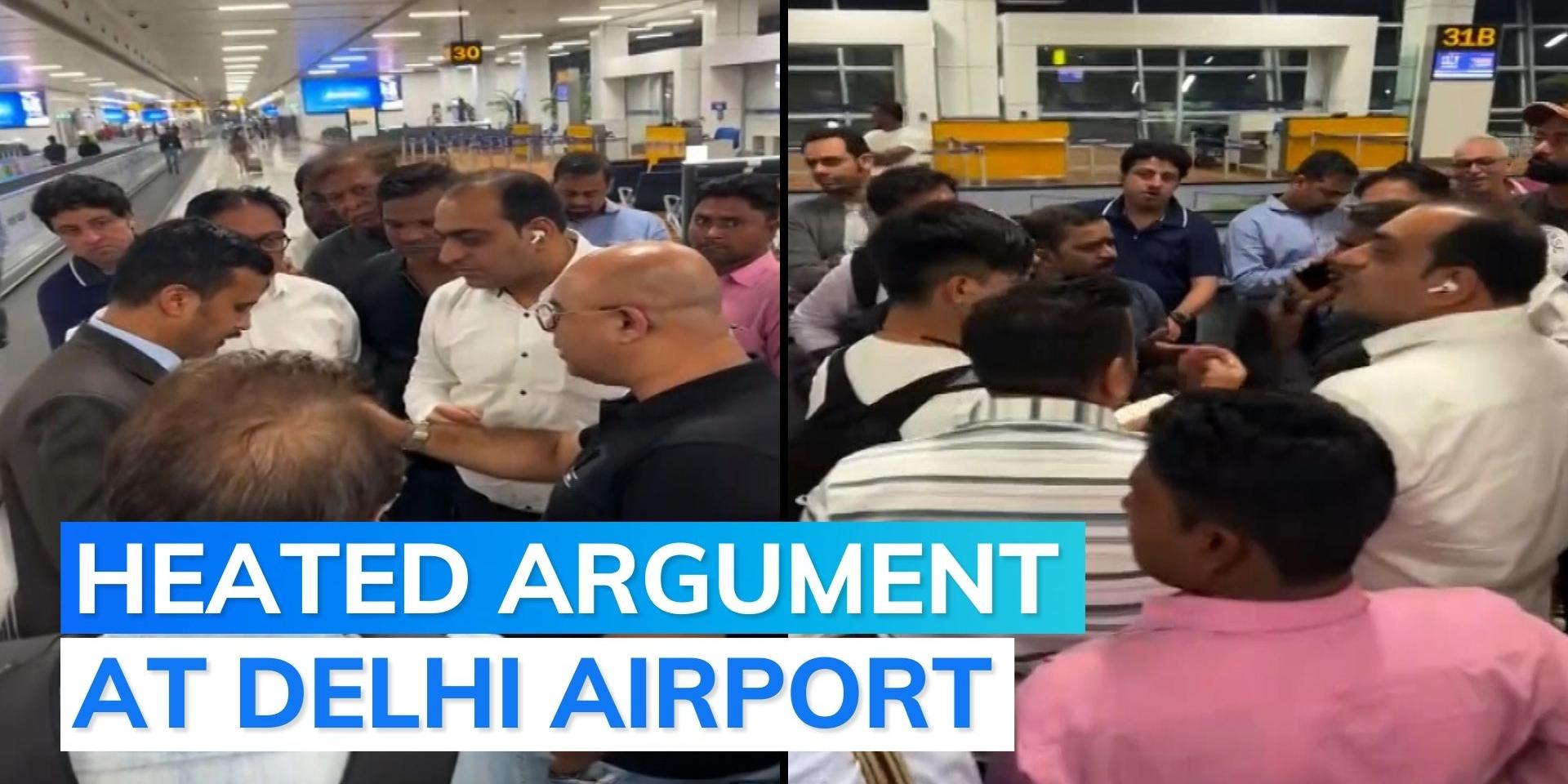 Watch: Passengers clash with Airline staff as Mumbai-bound flight gets ...