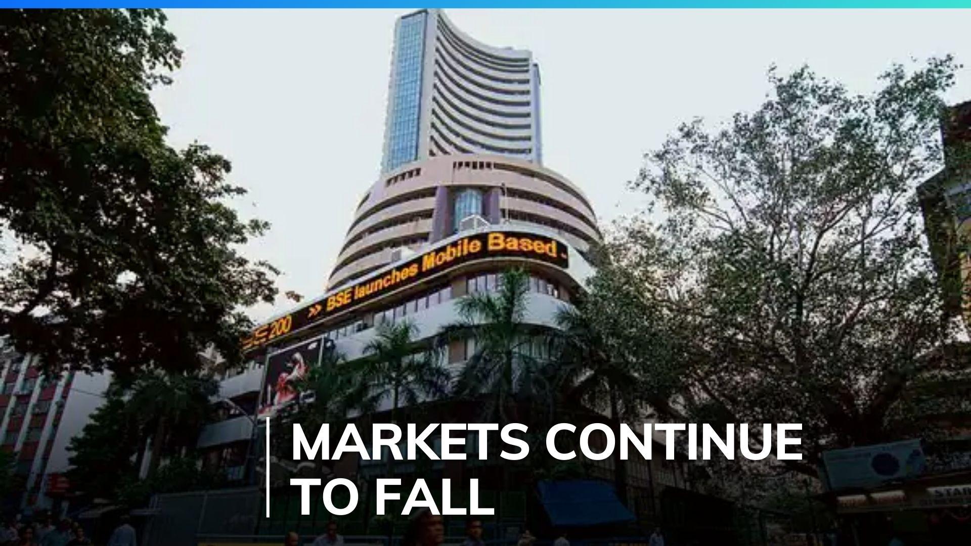 Stock market crash: Markets continue downward spiral, Nifty below ...