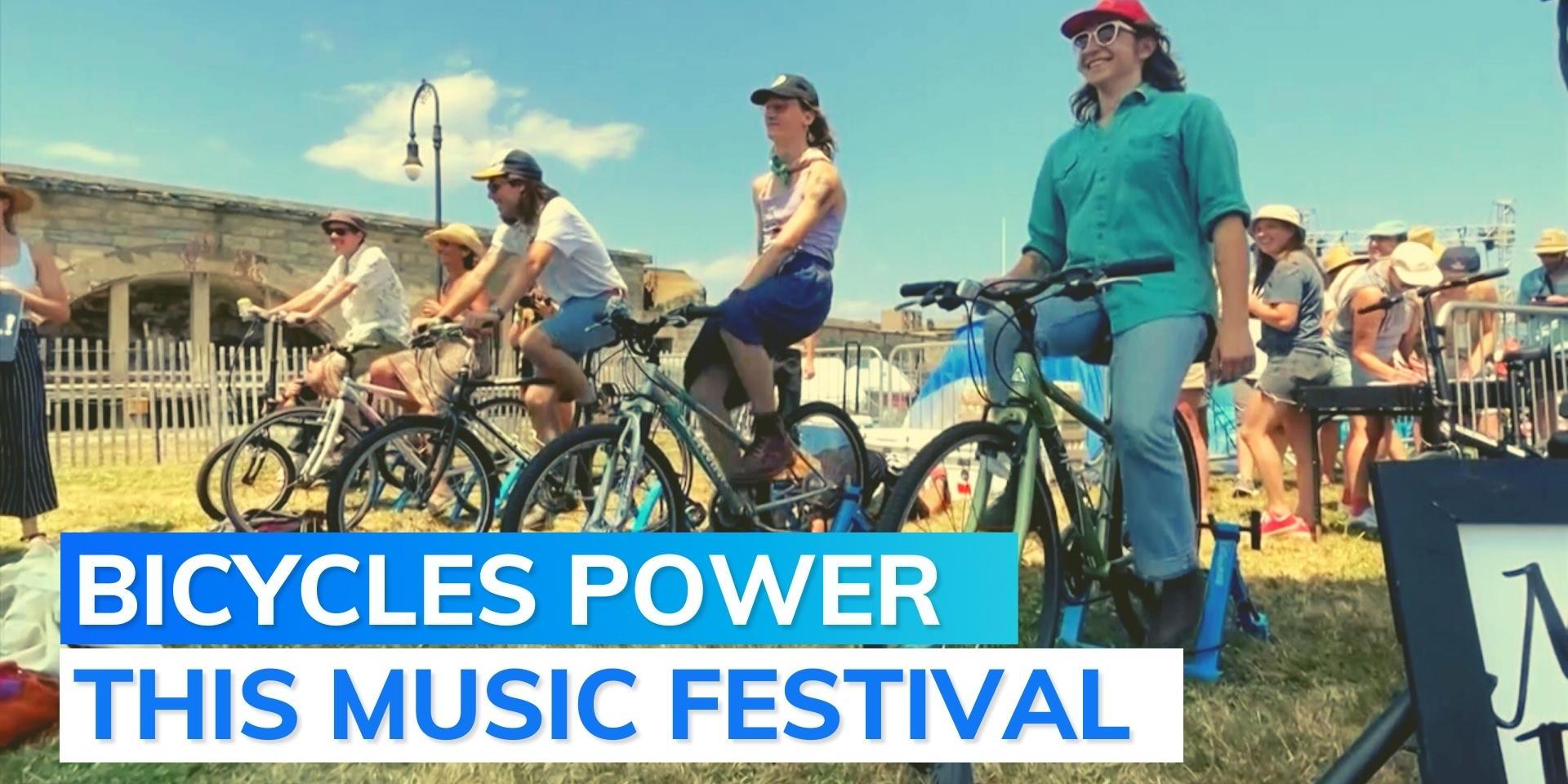 Music festival stage powered by bicycles; this is how it works | Editorji
