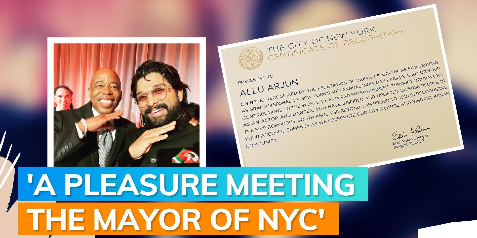 Allu Arjun honoured at India Day parade in New York, performs iconic ...