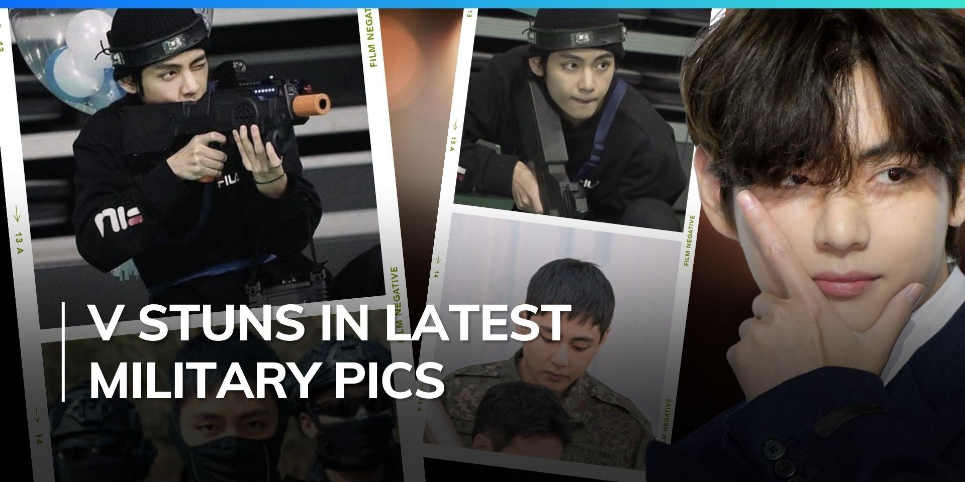 BTS‘ V looks sharp in new pics from combat training session, fans call ...