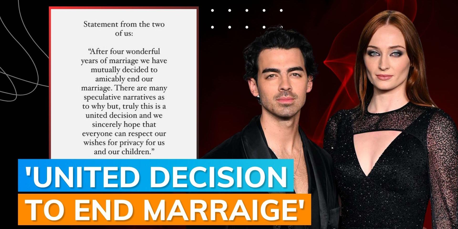 Sophie Turner, Joe Jonas confirm divorce in joint statement; ask for privacy | Editorji