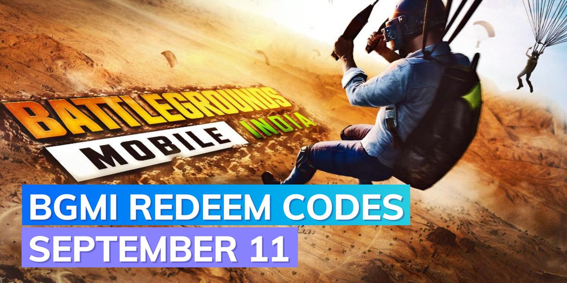 BGMI redeem codes Today 11 September 2023: Get exclusive access to ...