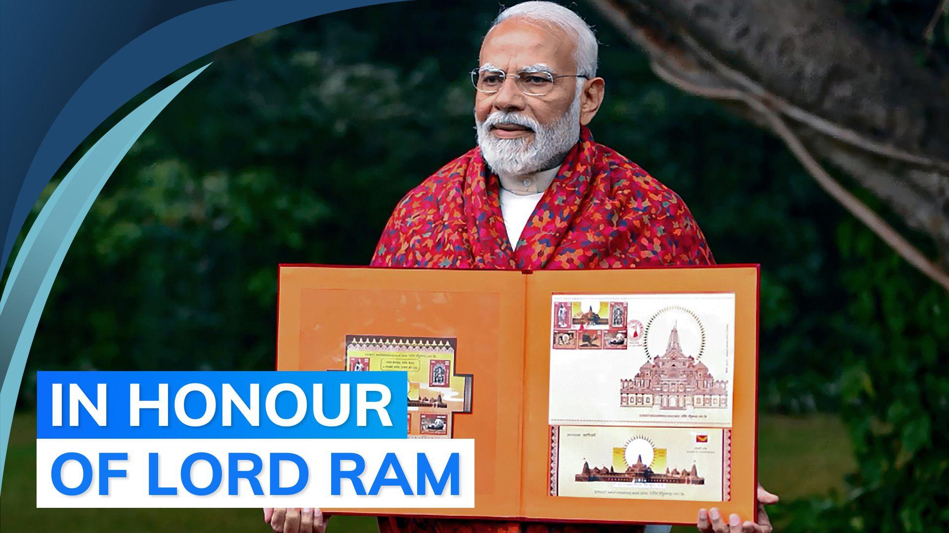 PM Modi releases commemorative postage stamps on Ram temple | Editorji