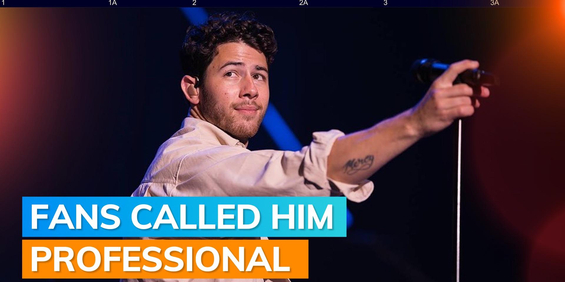 Nick Jonas falls during Jonas Brothers concert, his reaction wins the ...