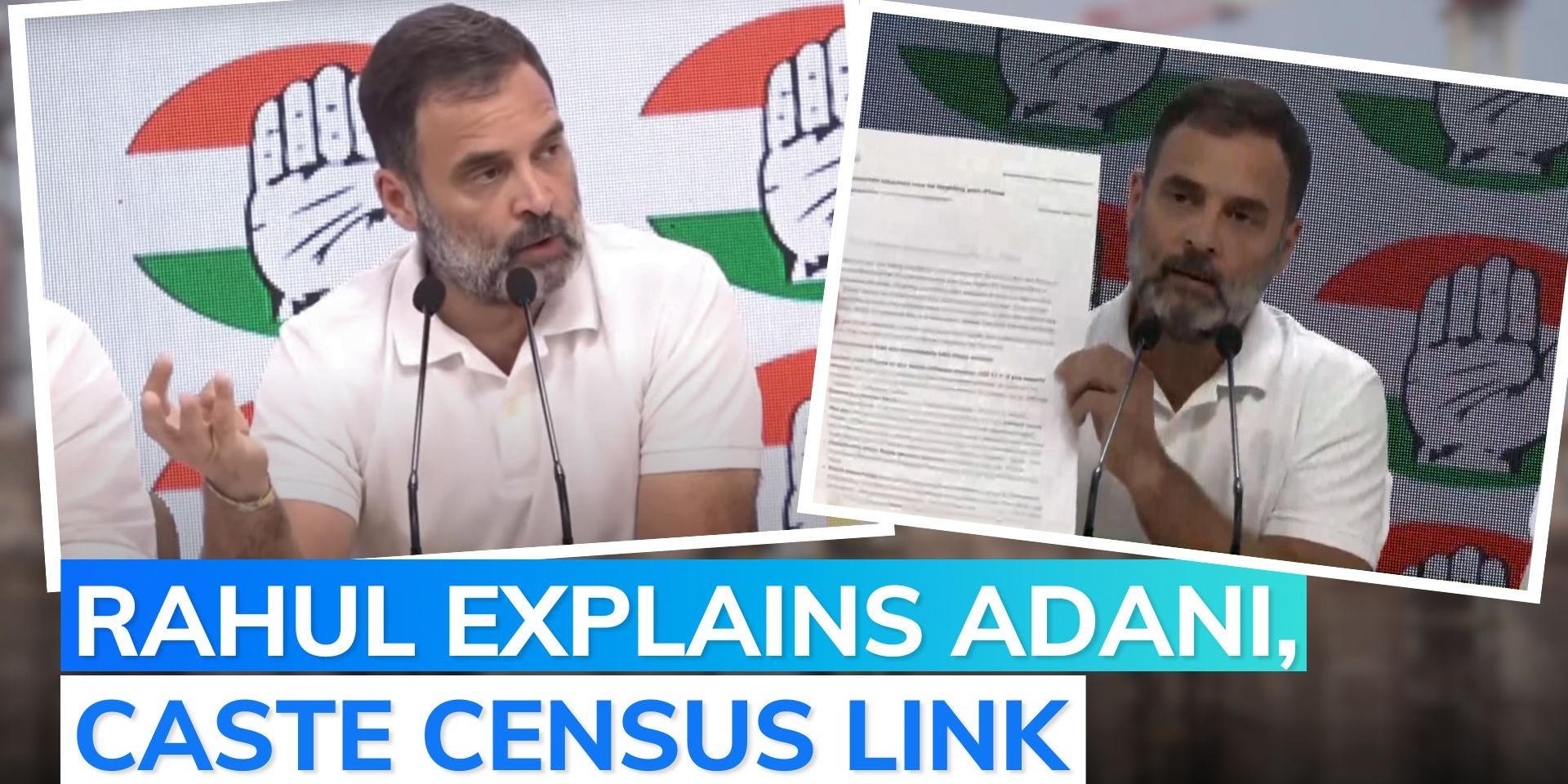 Adani monopoly and caste census are directly connected: Rahul Gandhi | Editorji