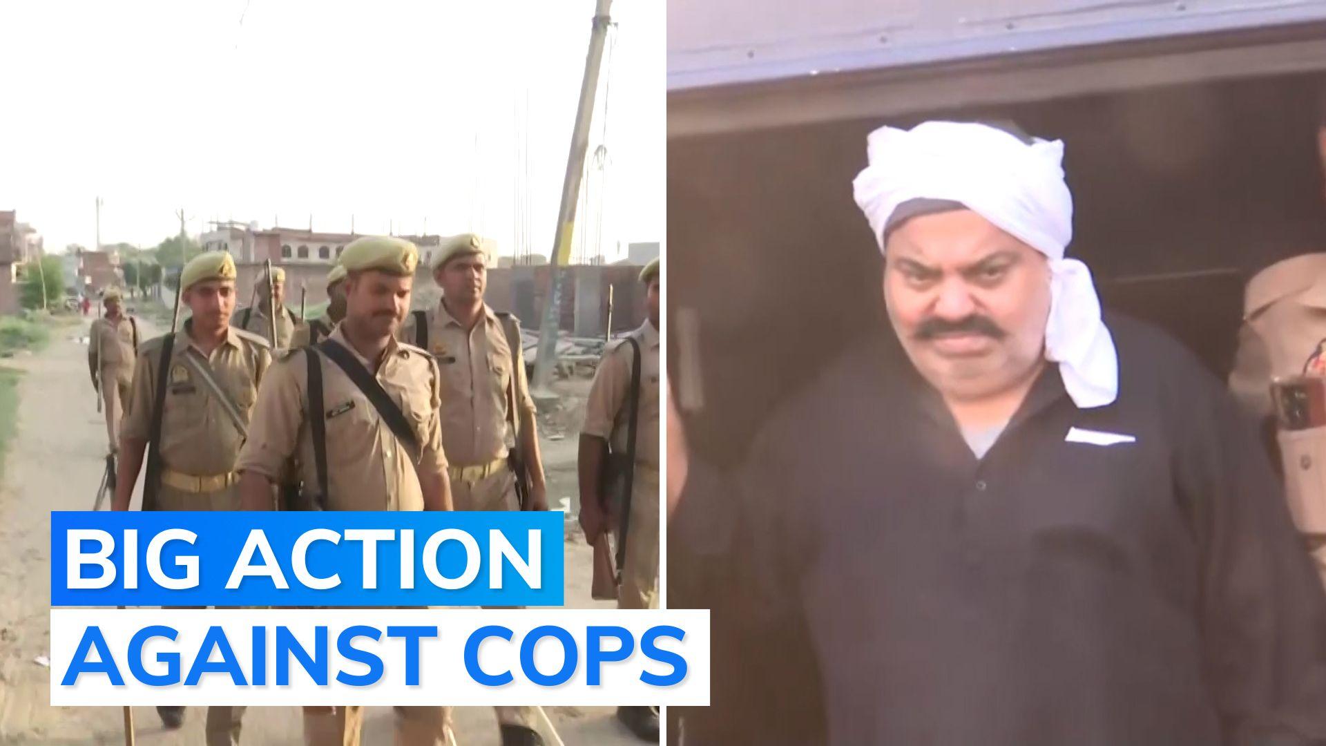 Report: 5 UP cops suspended in gangster Atiq Ahmed, Ashraf Ahmed murder | Editorji