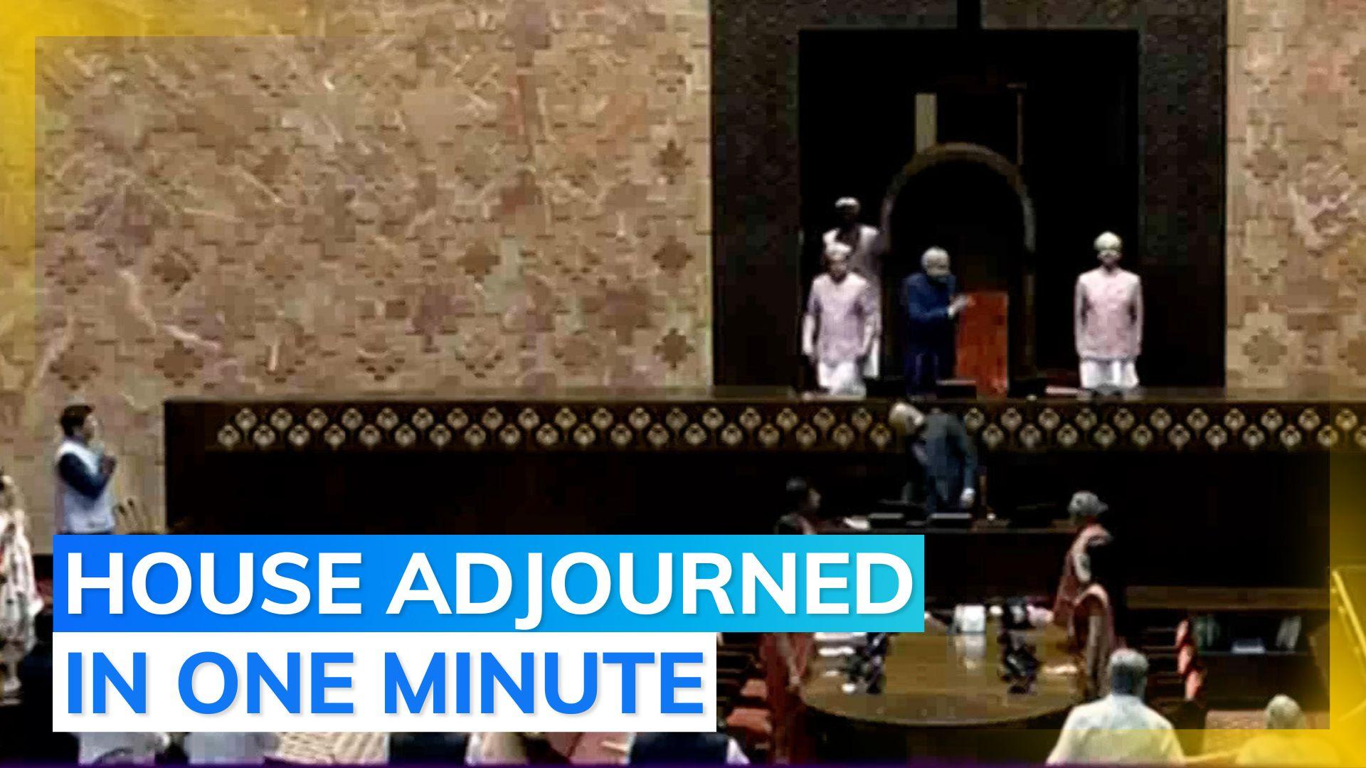1st Rajya Sabha Sitting In New Parliament Adjourned Within Minutes