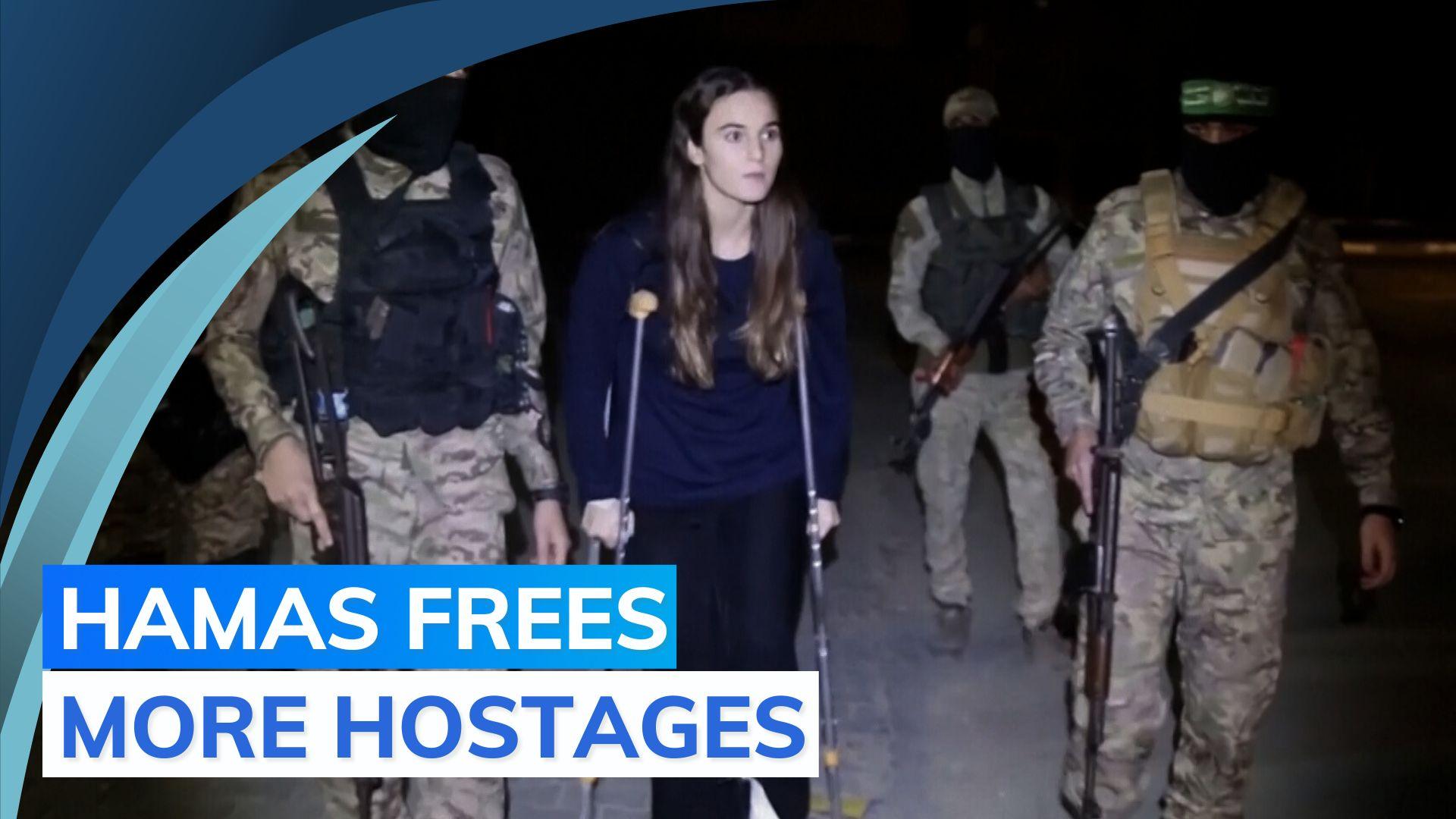 After temporary delay, Hamas releases second group of 17 hostages under ...