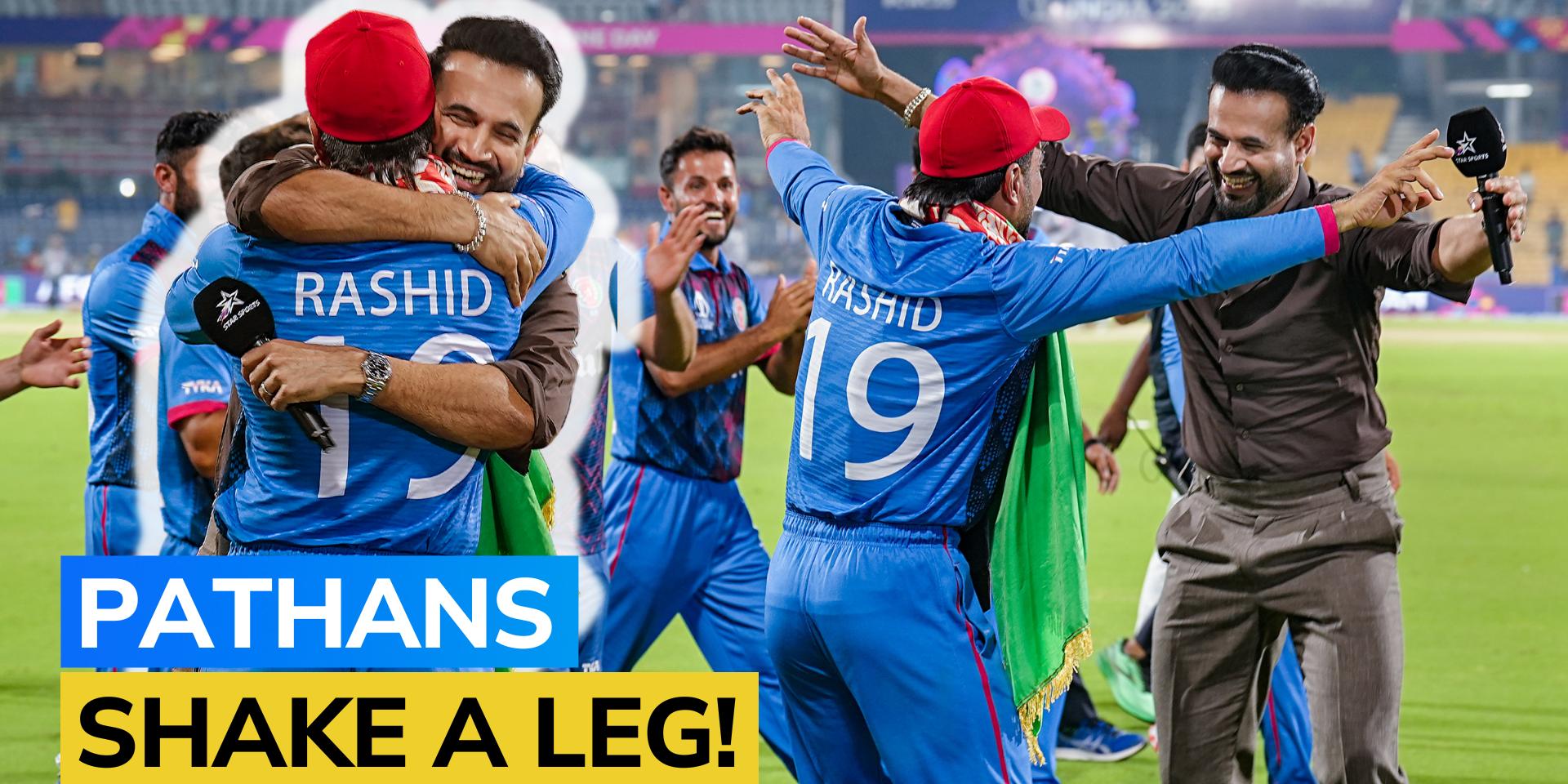Watch! Irfan Pathan dances with Rashid Khan after Afghanistan beat ...